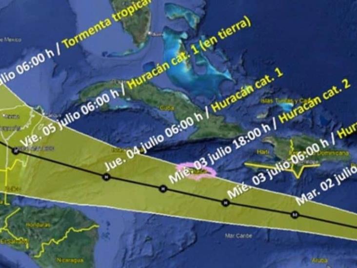 Tabasco entre los estados afectados por el huracán 'Beryl'